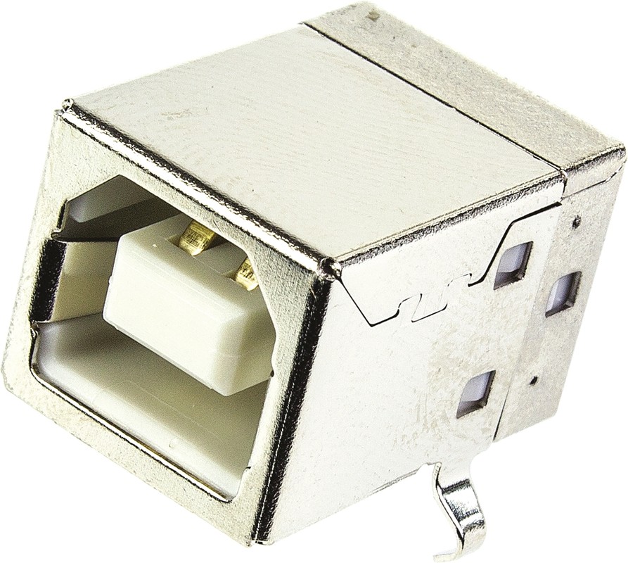 61400416121 USB Connector USB Type B USB 2.0 Receptacle 4 Ways Through Hole Mount Right Angle Wurth