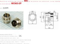 Штекер микрофонный MIC16\2P\пан\ М16\MC903-2P; №2670 штек мик MIC16\2P ...