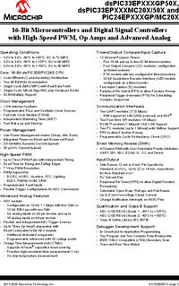 DSPIC33EP64MC504-I/ML, dsPIC dsPIC™ 33EP Microcontroller IC 16-Bit 70 ...