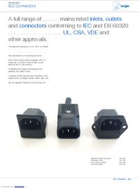 PF0030/63, Разъем питания AC, гнездо, "папа", 10А, 250ВAC, IEC 60320 ...