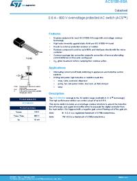 ACS108-8SA-TR, Симистор TO-92(TO-92-3) TRIACs, ST Microelectronics ...
