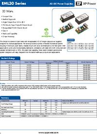 EML30US12-P, Power Supplies - Board Mount AC-DC, 30W, OPEN FRAME, PINS ...