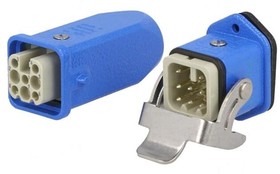 10 36 008 0007, Connector Set, 8 Way, 10A, Female to Male, Han Ex, 90 V ...