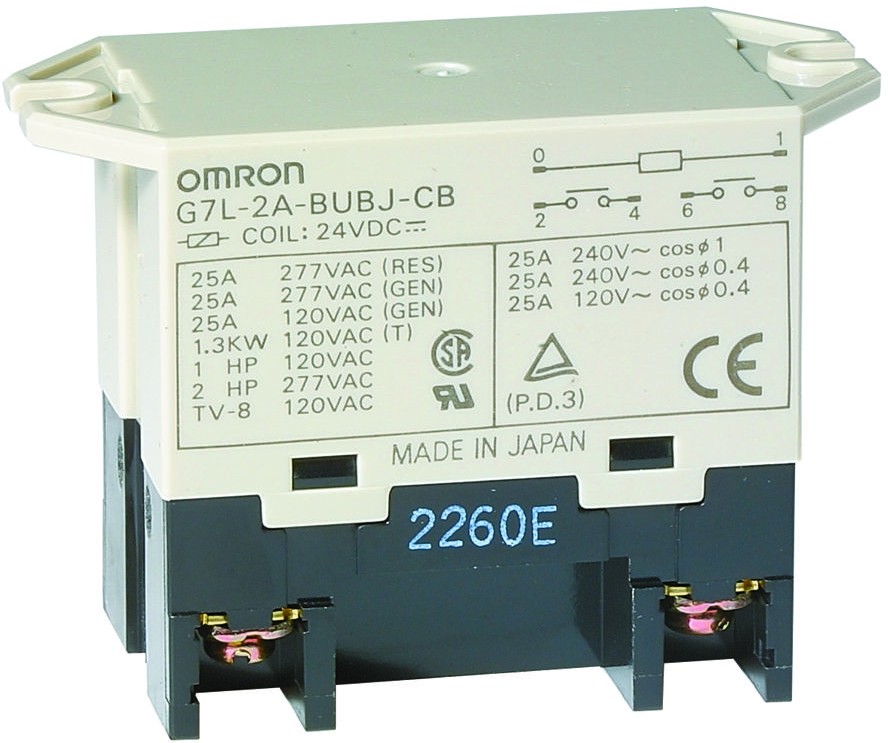 G7L-1A-BUB-J-CB DC24, RELAY, SPST-NO, 250VAC, 30A – купить оптом и в ...