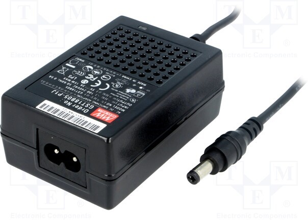 GST18B05-P1J, 15W Power Brick AC/DC Adapter 5V dc Output, 0 → 3A Output ...