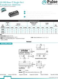 H1012NL, Telecom Transformer 1:1 16 Terminal Gull Wing SMD, Pulse ...