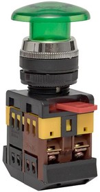 Кнопка "Грибок" AELA-22 NO+NC 220В с подсветкой зел. PROxima EKF pbn ...