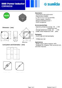 CDRH6D38NP-101NC, Sumida | купить в розницу и оптом