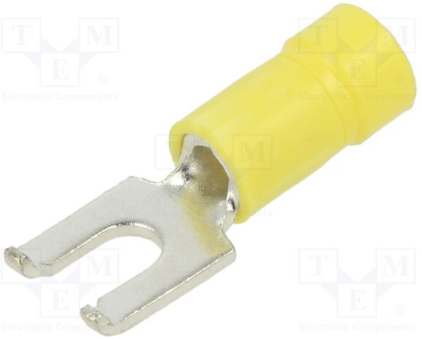 PV10-8FF-L, Tip: fork; O: 4mm; 4?6mm2; crimped; for cable; insulated ...