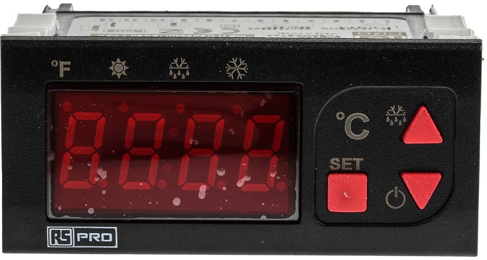 Panel Mount On/Off Temperature Controller, 77 x 35mm 1 Input, 1 Output ...