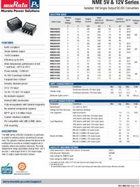 NME0505SC, DC/DC преобразователь, 1 Вт, вход 4.5-5.5В, выход 5в/0.2А ...