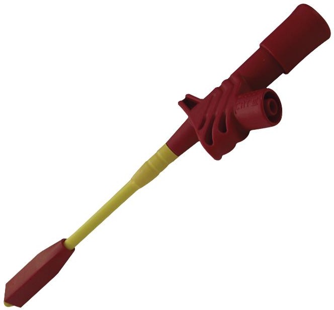 972308101-, Red Grabber Clip with Crocodile Jaws, 20A, 1kV, 4mm Socket ...