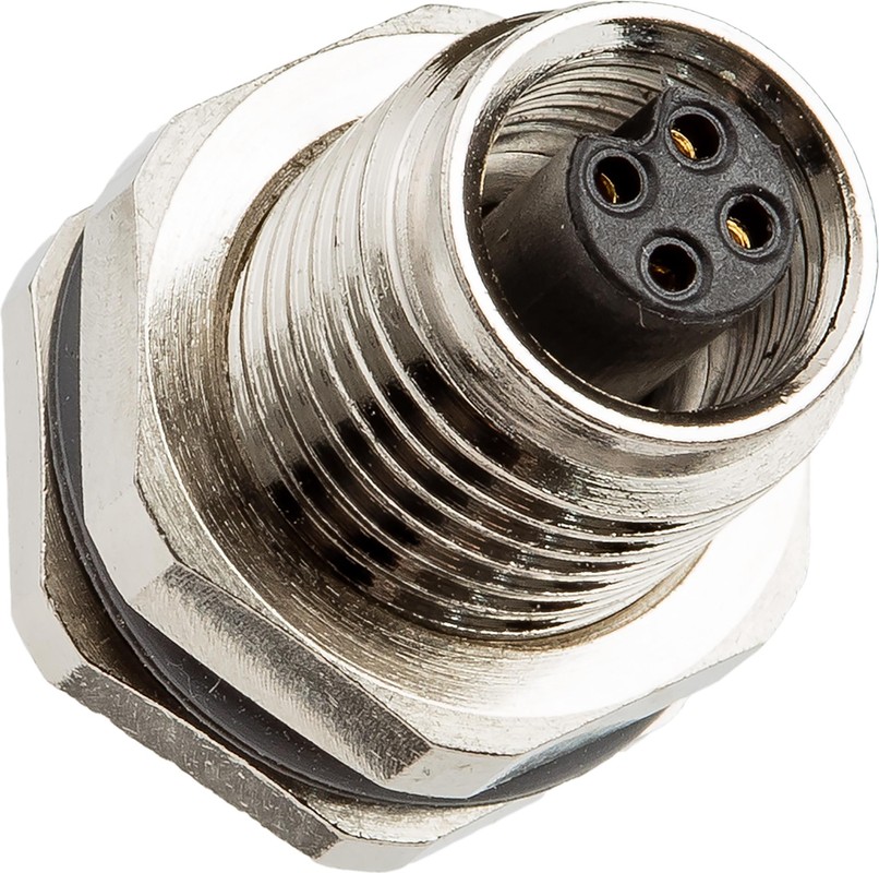 M5-04PFFP-SF7001, Sensor Connector, M5, Female, 4 Positions, PCB Socket ...