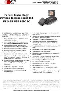 FT245RL-REEL, Преобразователь USB-FIFO реж.Bit Bang EEPRM-1K Ind [SSOP ...