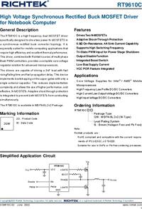 RT9610CGQW, Gate Drivers High Voltage Synchronous Rectified Buck MOSFET ...