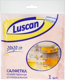 Салфетка хозяйственная микрофибра 30x30 см 200 гкв.м желтая, 1612796 ...