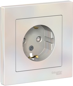 ATN000444, Розетка ATLASDESIGN с заземлением со шторками 16А в сборе ...