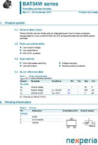 BAT54SW,115, Диод Шоттки двойной 30В 0.2А [SOT-323] – купить оптом и в ...