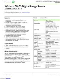 AR0330CM1C00SHAA0-DP1, Image Sensor Color CMOS 2304x1536Pixels 48-Pin ...