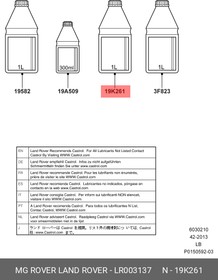 Масло трансмиссионное LAND ROVER BOT 118/95 PLUS 1 л LR 003137 | купить ...