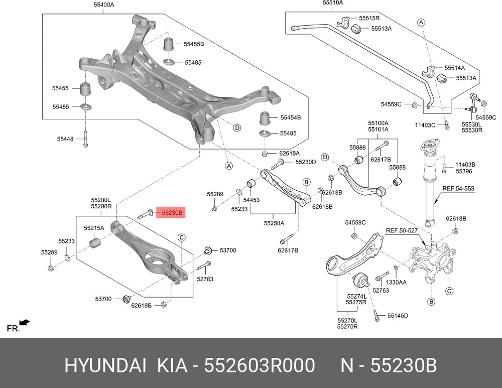 Болт сход-развала задней подвески, M8 HYUNDAI/KIA 55260-3R000 – купить ...