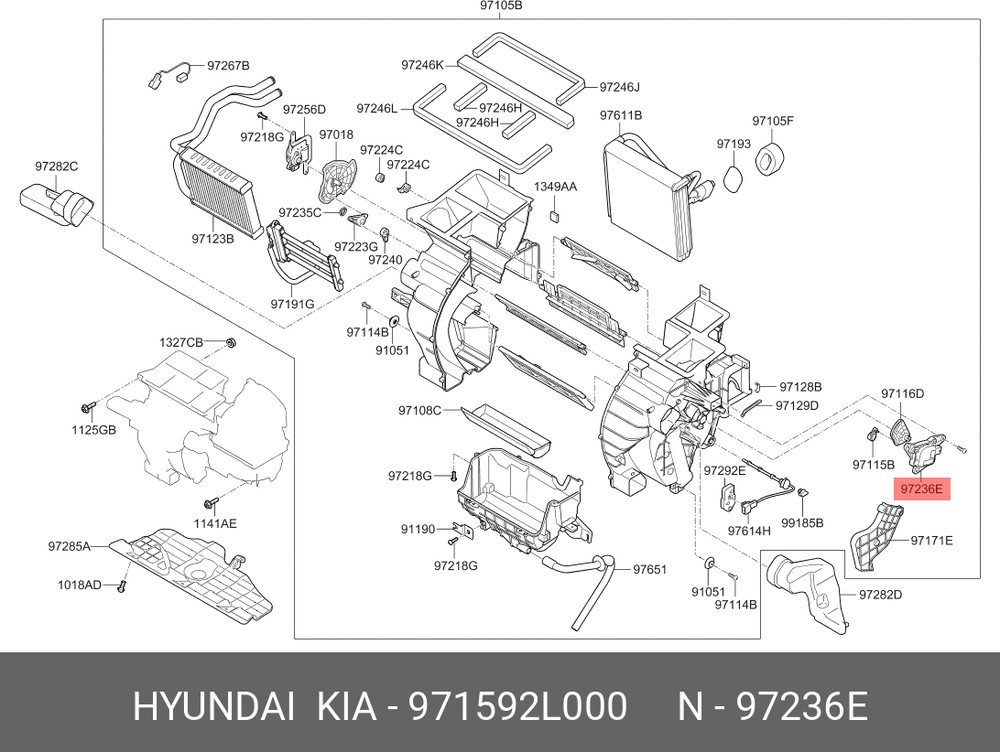 971592L000, Сервопривод заслонки отопителя – купить оптом и в розницу