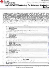 BQ40Z50EVM-561, Power Management IC Development Tools BQ40Z50 EVAL MOD ...