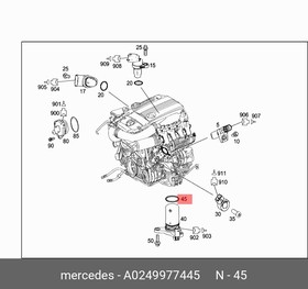 024 997 74 45, прокладка датчика уровня масла!\ MB, MERCEDES BENZ ...