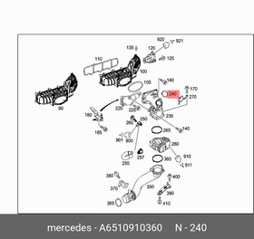 A6510910360, 6510910360 Прокладка коллектора впускного/ MB Sprinter 2 ...