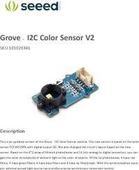 Grove - I2C Color Sensor V2, Датчик цвета на основе TCS34725FN для ...