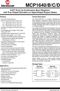 MCP1640-I/MC, Switching Voltage Regulators 500 kHz 300 mA Syn. PWM/PFM ...