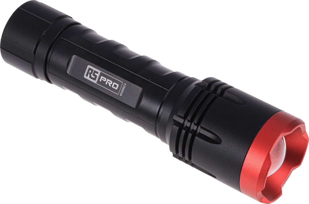 LED Torch Black 1400 lm 174 mm RS Pro