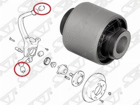 ST-MR-223673, Сайлентблок цапфы Nissan Juke 10-20 / Mitsubishi Diamante ...