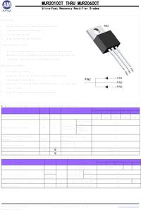 MUR2020CT, ультрабыстрый диод 200 В, 20 А, 35 нс, TO-220AB, AM | купить ...