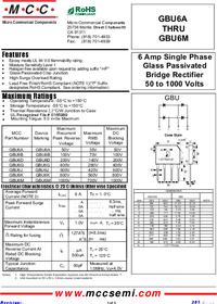 GBU6K-BP, Диодный мост 6А 800В [GBU] ( замена KBU6K, KBU608, RS606 ...