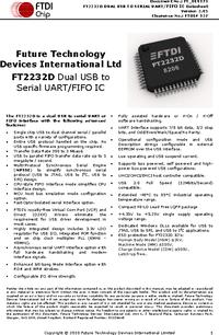 FT2232D-REEL, Преобразователь USB в два порта UART [LQFP-48] – купить ...