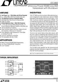 LTC1483IS8#TRPBF, RS-485 Interface IC Ultra-L Pwr RS485 L EMI Tran w ...