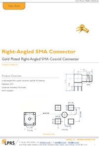 SMA RA CONNECTOR, RF / Coaxial Connector, SMA Coaxial, Solder, LPRS ...