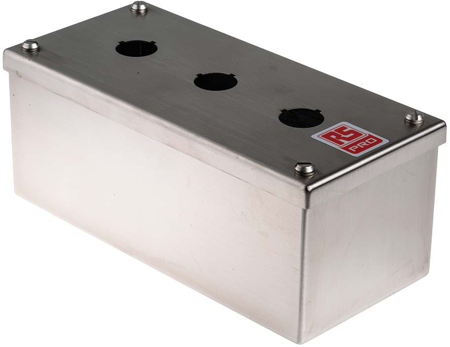 Stainless Steel Push Button Enclosure - 3 Hole 22mm Diameter – купить ...
