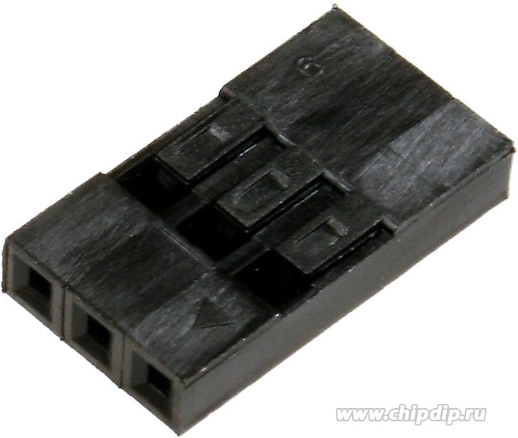 BLS-3 (DS1071-1x3), Гнездо на кабель (корпус) 1х3pin + контакты, шаг 2 ...