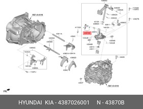 Рычаг селектора кпп HYUNDAI/KIA 4387026001 | купить в розницу и оптом