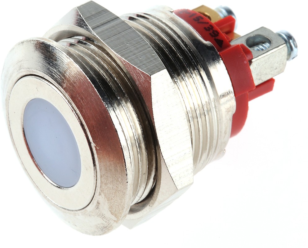 AV09C7L3D9006, Illuminated Push Button Switch, Momentary, 19.2mm Cutout ...