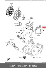 F202-16-102A, Подшипник выжимной, MAZDA | купить в розницу и оптом
