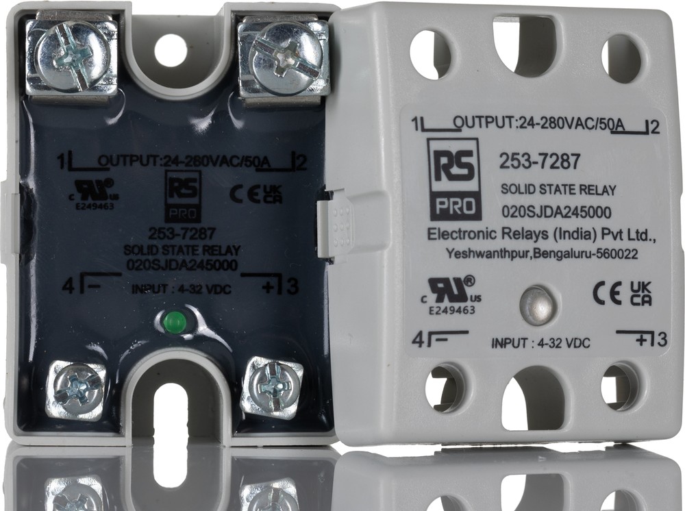 Solid State Relay, 50 Amps Load, Panel Mount, Surface Mount, 480 V rms ...