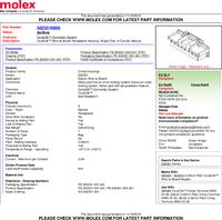 5023510800, Корпус разъема провод-плата 8 контактов шаг 2 мм, Molex ...
