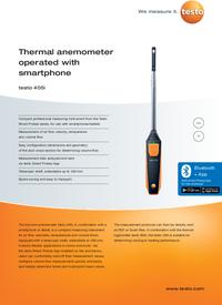 testo 405i, Смарт-Зонд термоанемометр (Госреестр РФ) | купить в розницу ...