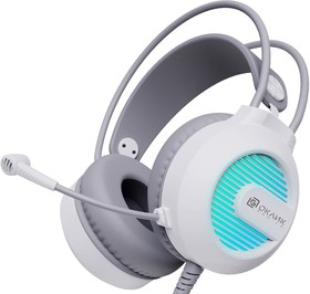 Наушники с микрофоном Оклик HS-L300G White белый 2.2м мониторные USB ...