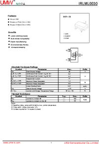 IRLML0030TR, Транзистор N-MOSFET 30В 5.3А 1.3Вт 0.04Ом [SOT-23-3 ...