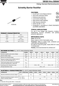 SB340-E3/54, Диод Шоттки 3А 40В [DO-201AD] (замена VS-31DQ04), Vishay ...