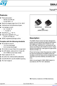 SMAJ33A-TR, Защитный диод, однонаправленный, 33В, 400Вт [SMA] – купить ...